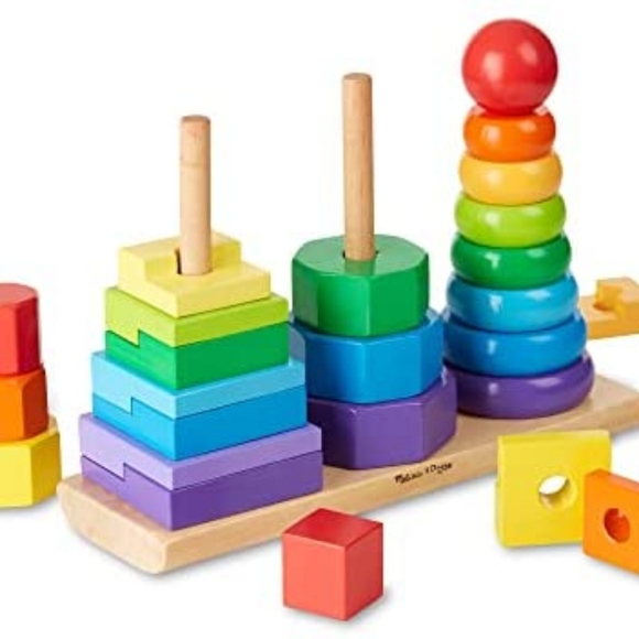 Melissa & Doug | Toys | Melissa Doug Geometric Stacker Ages 2 | Poshmark